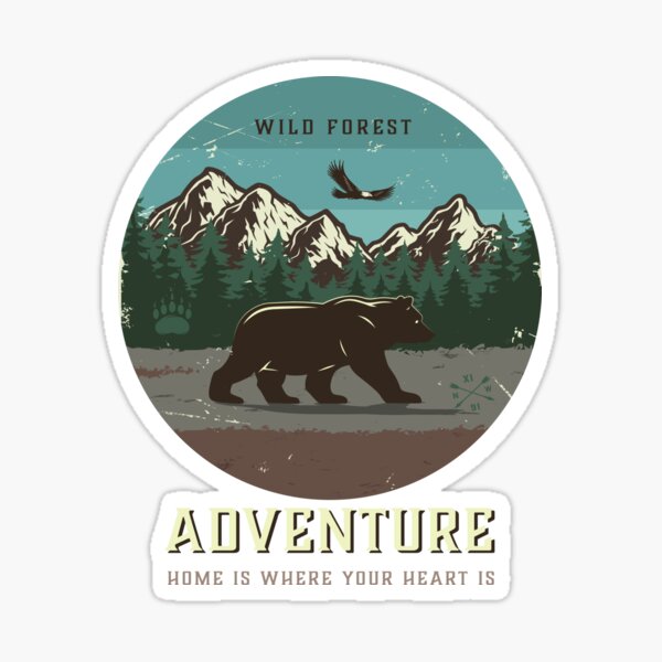 "Adventure-wild forest" Sticker for Sale by RebeccaRe | Redbubble
