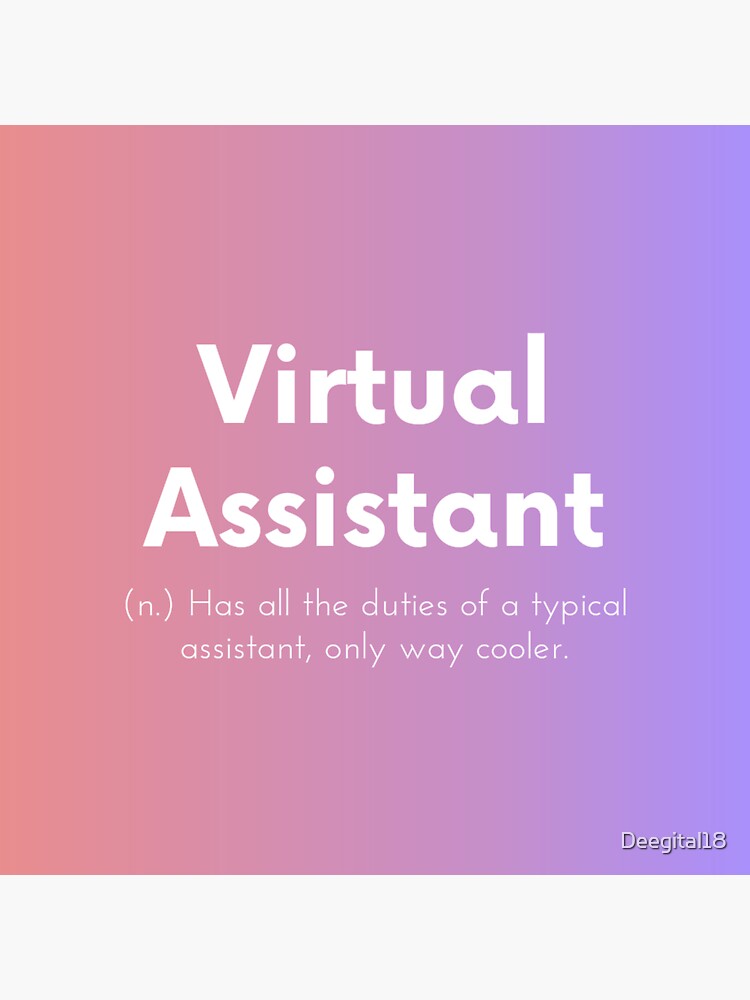 "Virtual Assistant - Funny Cool Definition" Sticker for Sale by ...