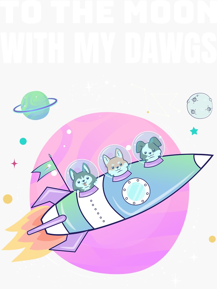 "Puppy Rocket - dog astronauts." Sticker by SDPayments | Redbubble