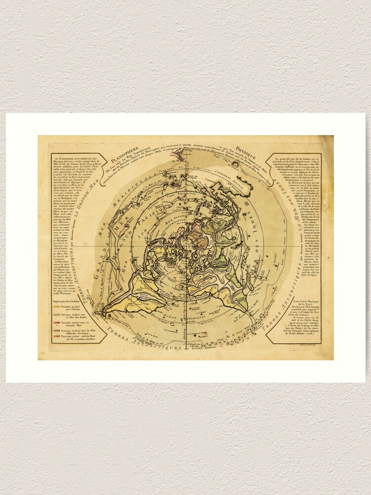 "North Pole Centered World Map (1756)" Art Print for Sale by allhistory ...