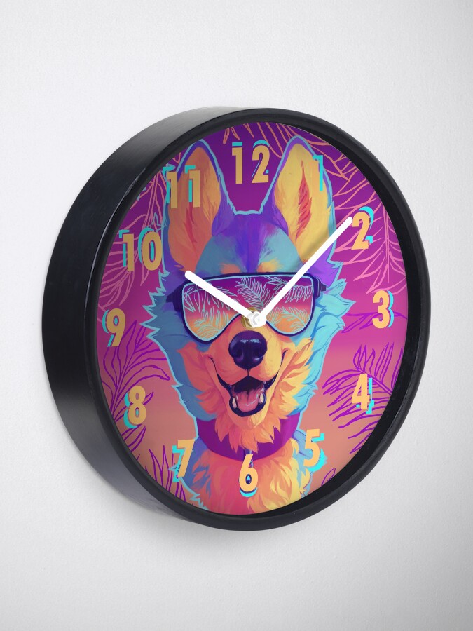 "sparkle dog (furry merch)" Clock for Sale by revioLATE | Redbubble
