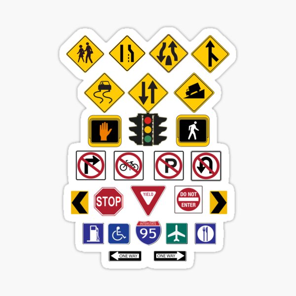 "Road Signs, Informative Gift" Sticker for Sale by levsal | Redbubble