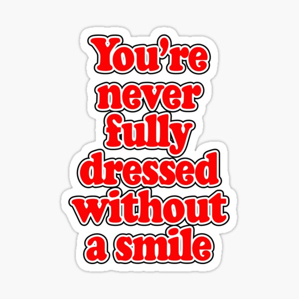 "ANNIE - Smile" Sticker for Sale by DCdesign | Redbubble