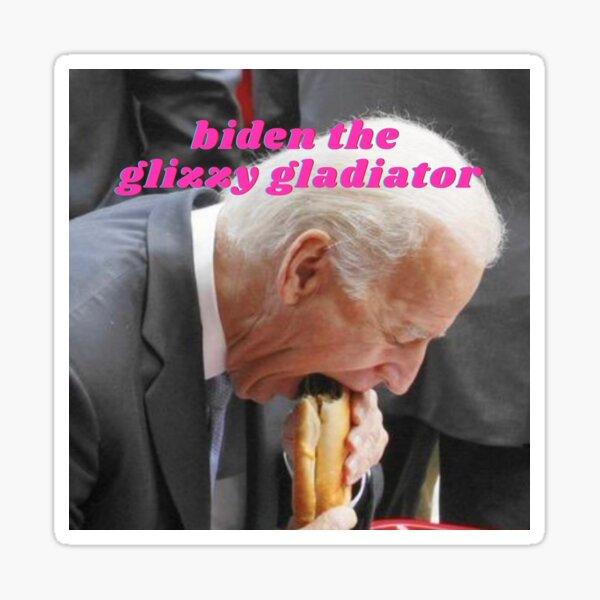 "Biden the Glizzy gladiator" Sticker by angelalei26 | Redbubble