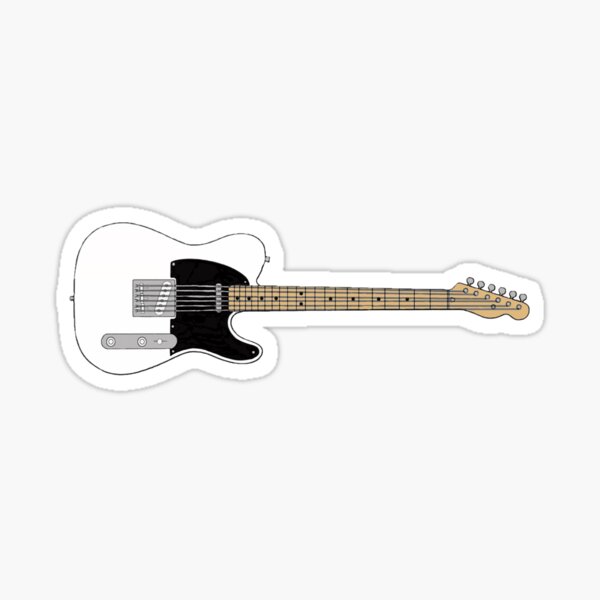 "Single Cut-out Guitar" Sticker by iliminator101 | Redbubble