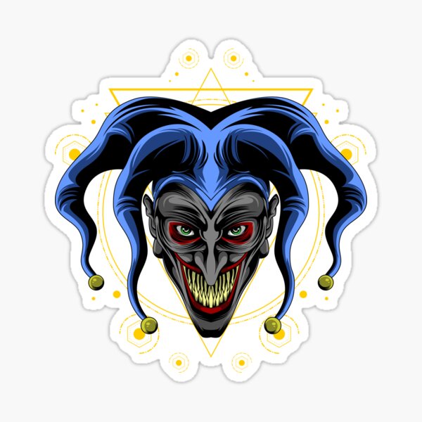 "Creepy Clown" Sticker by kalud-zoldyck | Redbubble