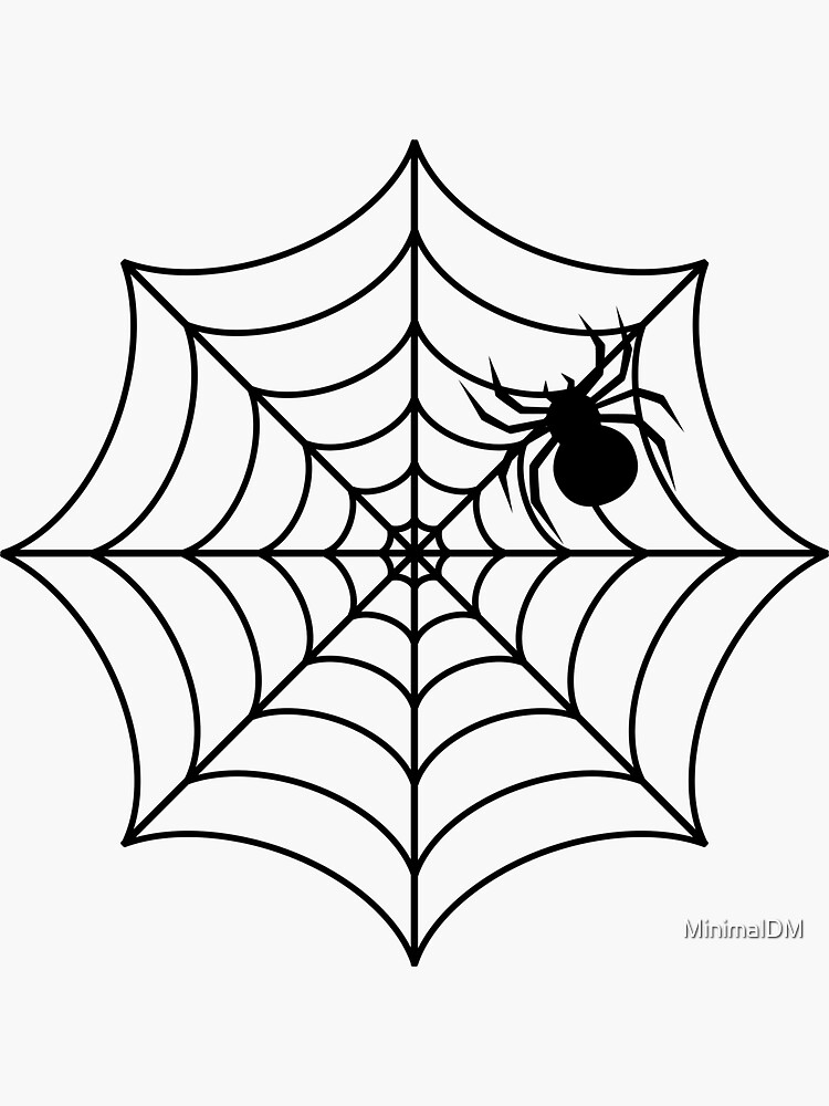 "Spider Web Minimal Design by MinimalDM" Sticker for Sale by MinimalDM ...