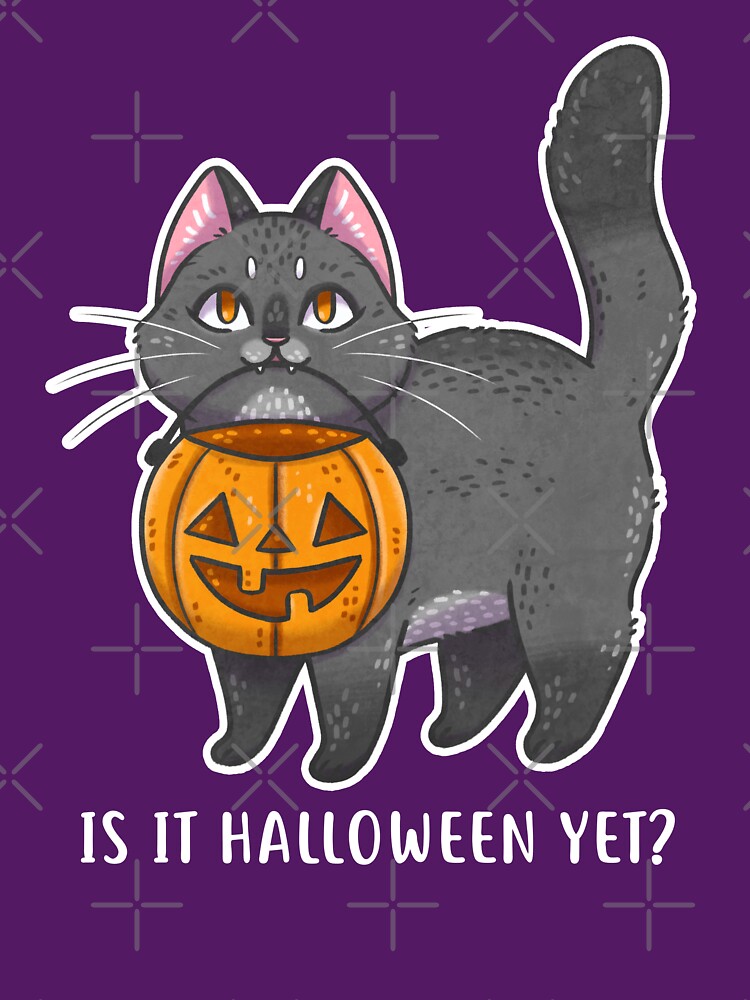 "Is It Halloween Yet Kitty" Classic T-Shirt for Sale by kattvalk ...