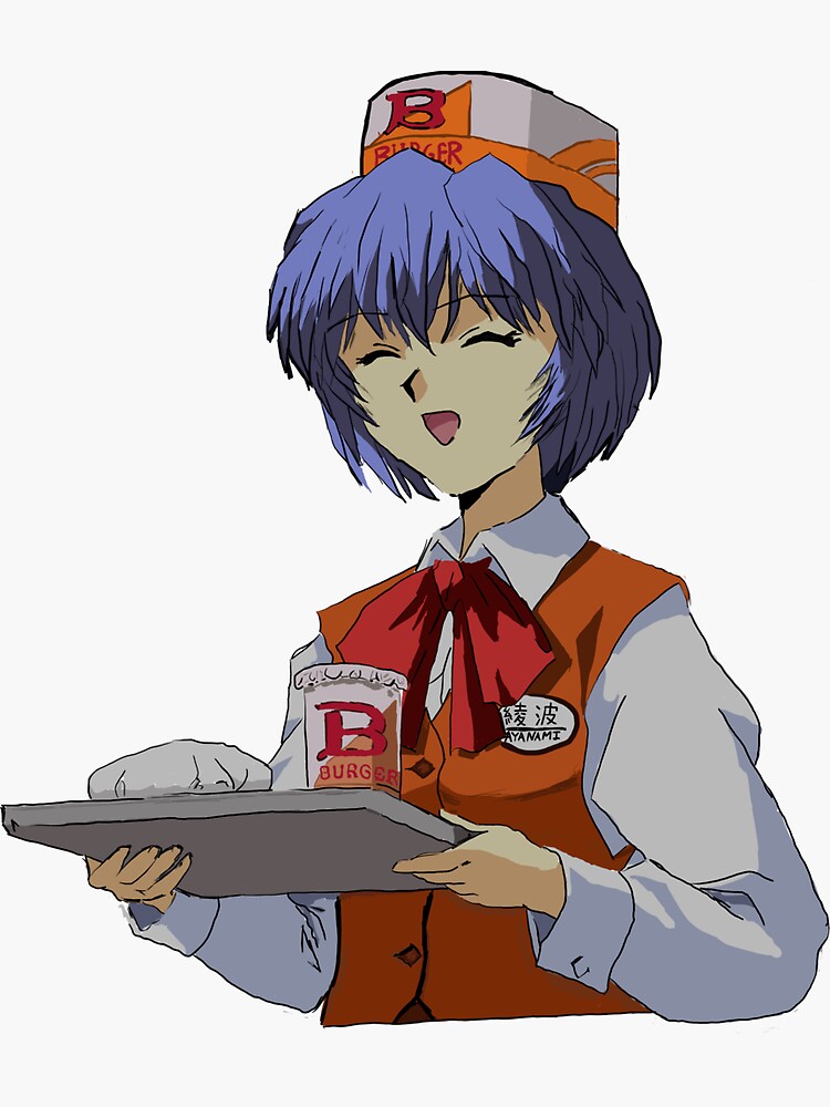 "Rei Burger" Sticker for Sale by Parker McMillan | Redbubble