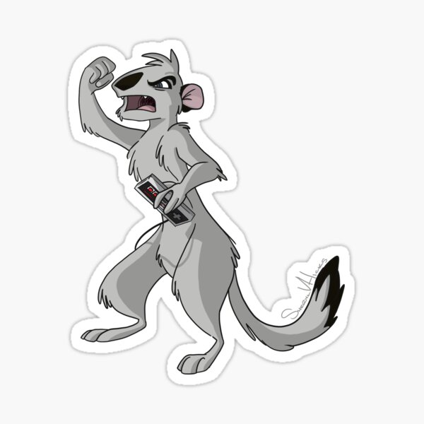 "Gamer Ferret" Sticker for Sale by SherylVHicksArt | Redbubble