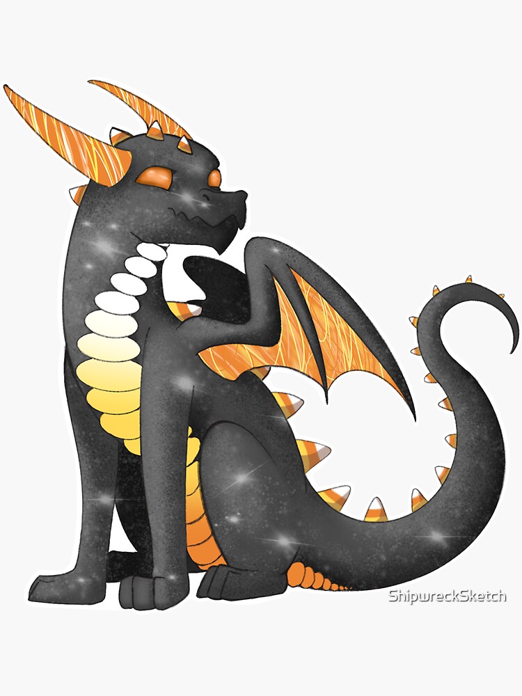 "Candy Corn Dragon" Sticker for Sale by ShipwreckSketch | Redbubble