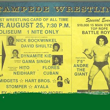 "Classic Stampede Wrestling Card Poster" Postcard for Sale by ...