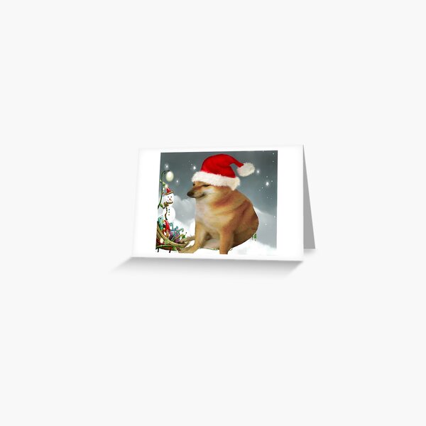 "Happy Christmas Cheemsmas Doge Cheems Meme " Greeting Card by Anas777 ...