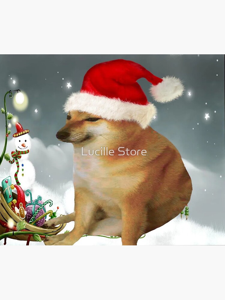 Pegatina «Feliz Navidad Cheemsmas Doge Cheems Meme» de Anas777 | Redbubble