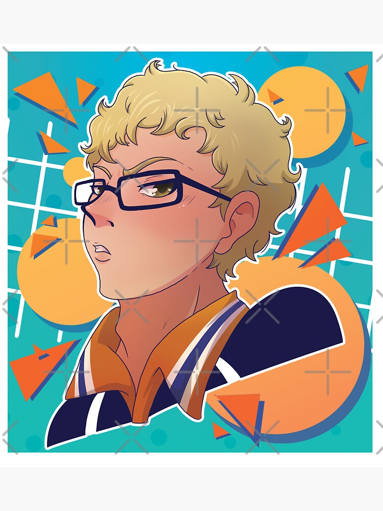 "Smug Tsukishima" Sticker by Glinski007 | Redbubble