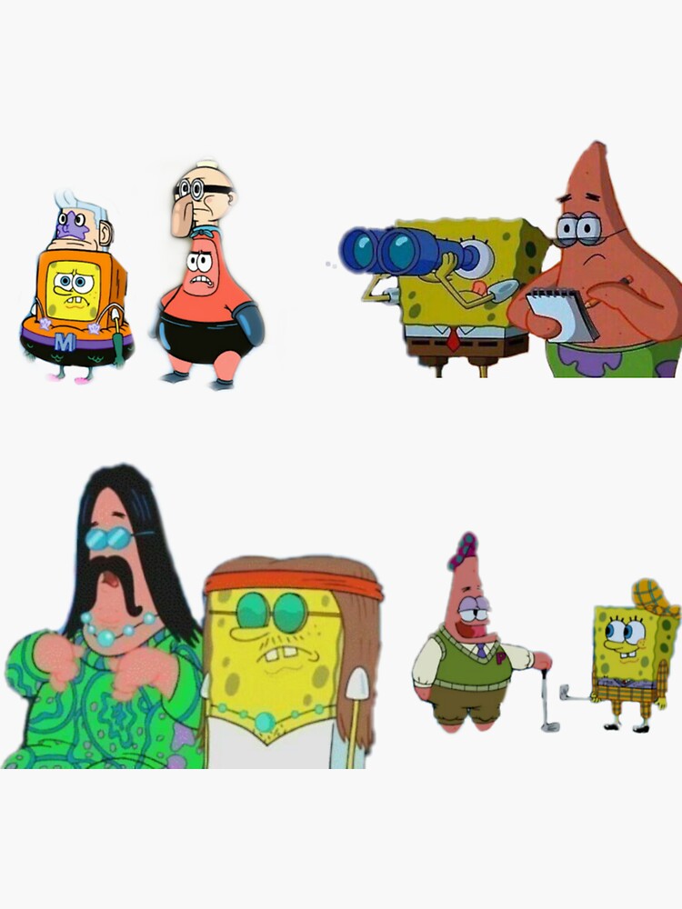 "Spongebob and Patrick stickers " Sticker for Sale by xsilvia | Redbubble