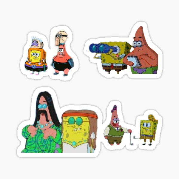 "Spongebob and Patrick stickers " Sticker for Sale by xsilvia | Redbubble
