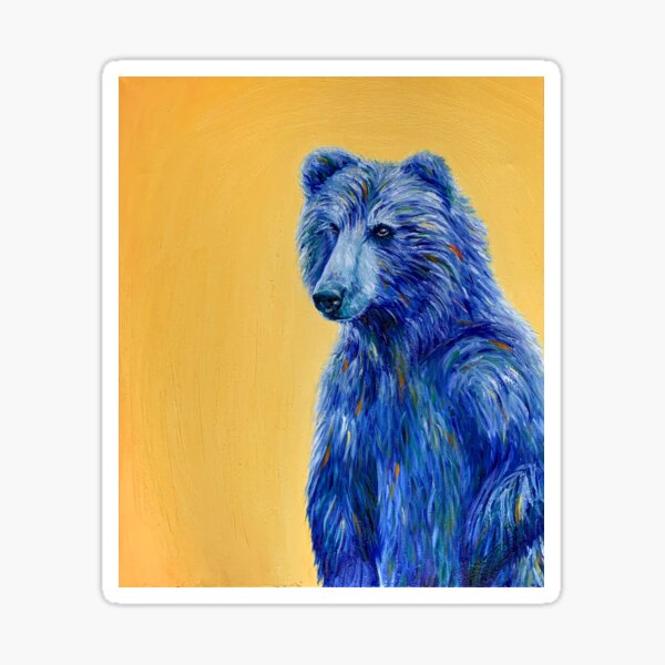 "Blue Bear" Sticker by lilianschaffer | Redbubble