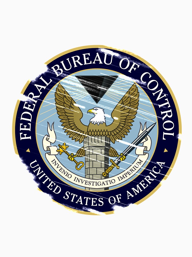 "Scratched federal bureau of control seal" T-shirt for Sale by ...