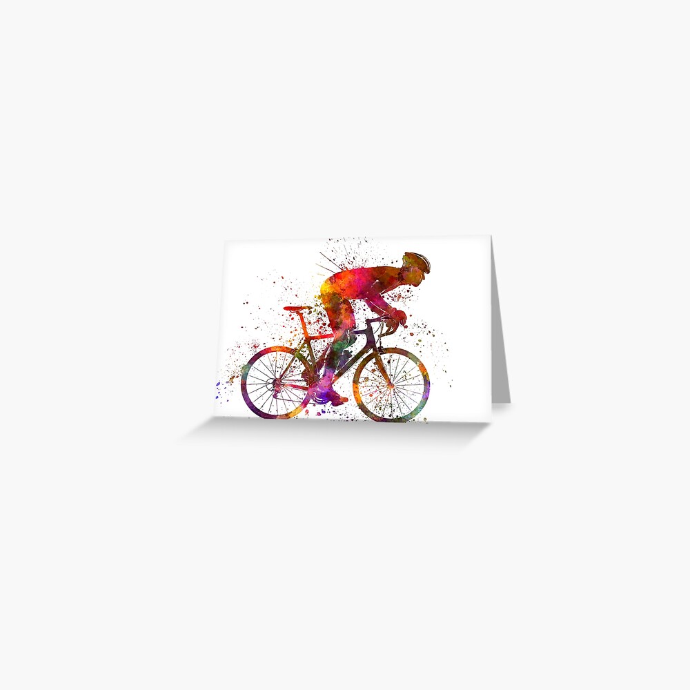 "cyclist road bicycle" Greeting Card for Sale by paulrommer | Redbubble
