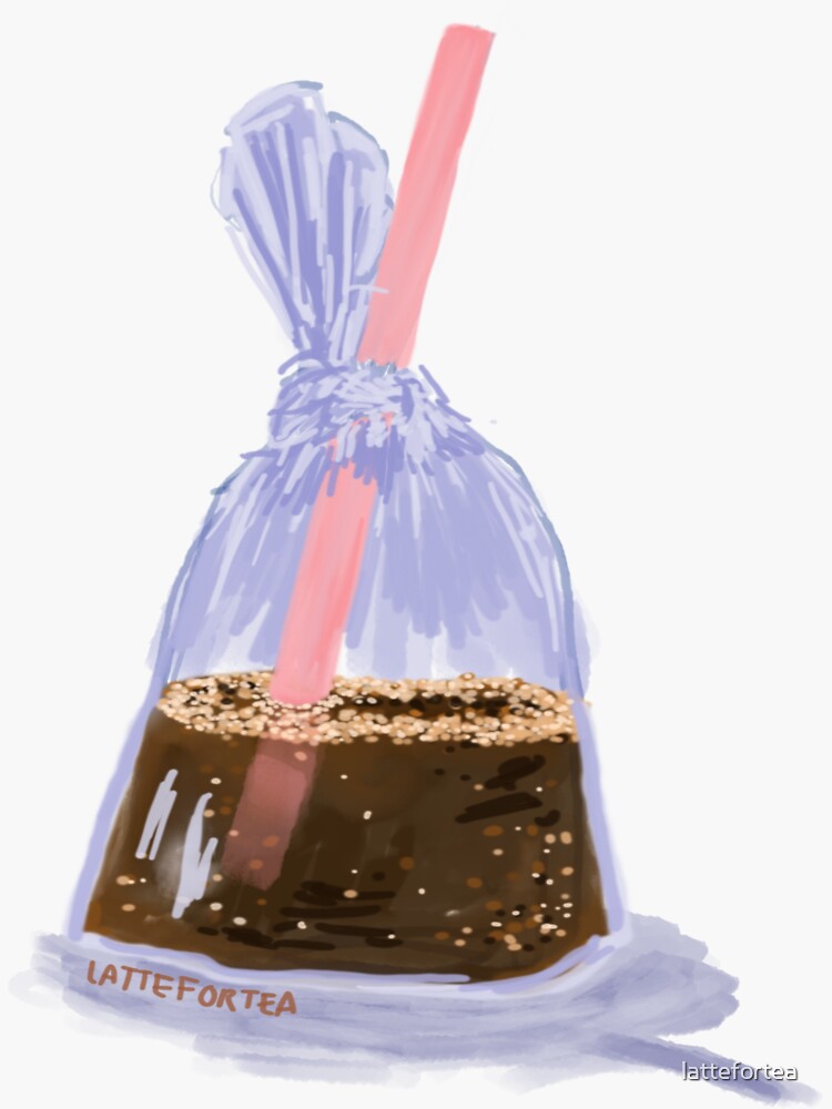 "coke in a plastic bag" Sticker for Sale by lattefortea | Redbubble