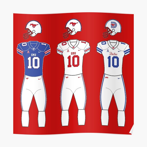 "SMU Football Uniforms" Poster by one-broke-kid | Redbubble