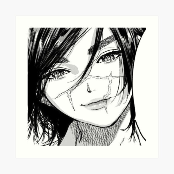 "anime girl with scars aesthetic" Art Print by weirdosshop | Redbubble