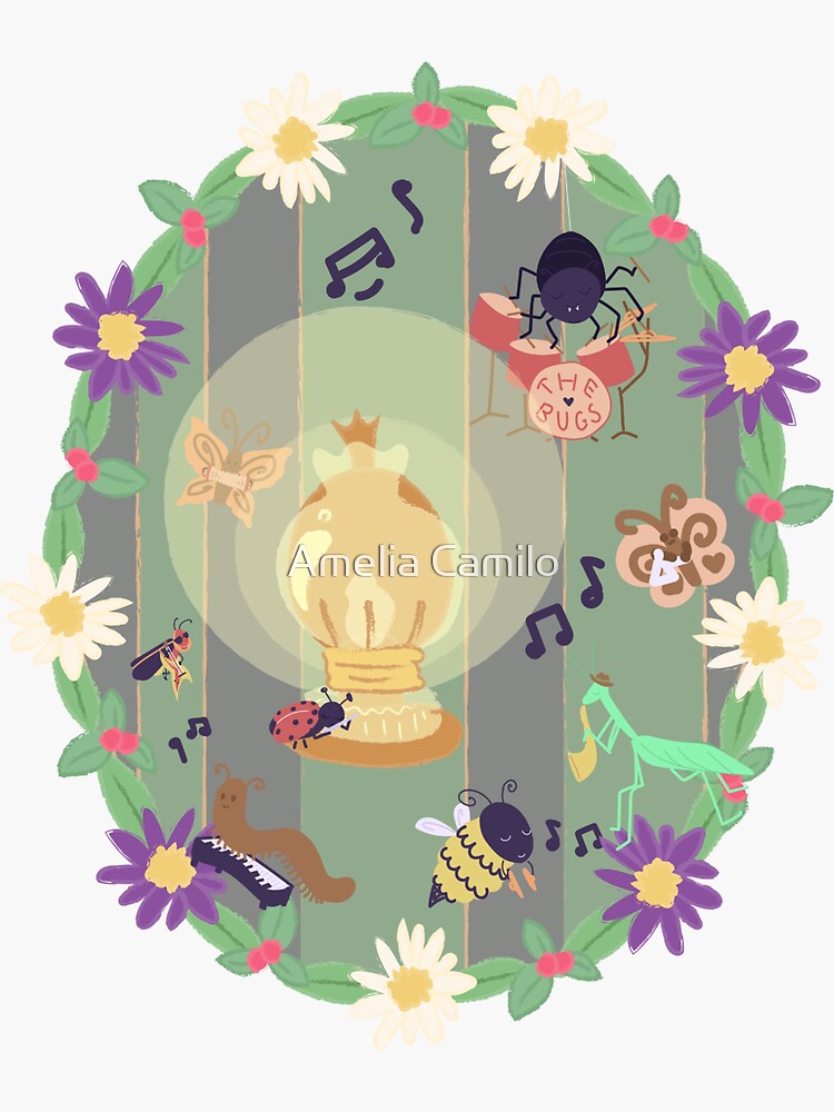 "bug band" Sticker for Sale by mimisstickers | Redbubble