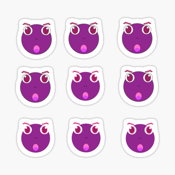 "Shock Animated Frog Emoji" Sticker by expressself | Redbubble