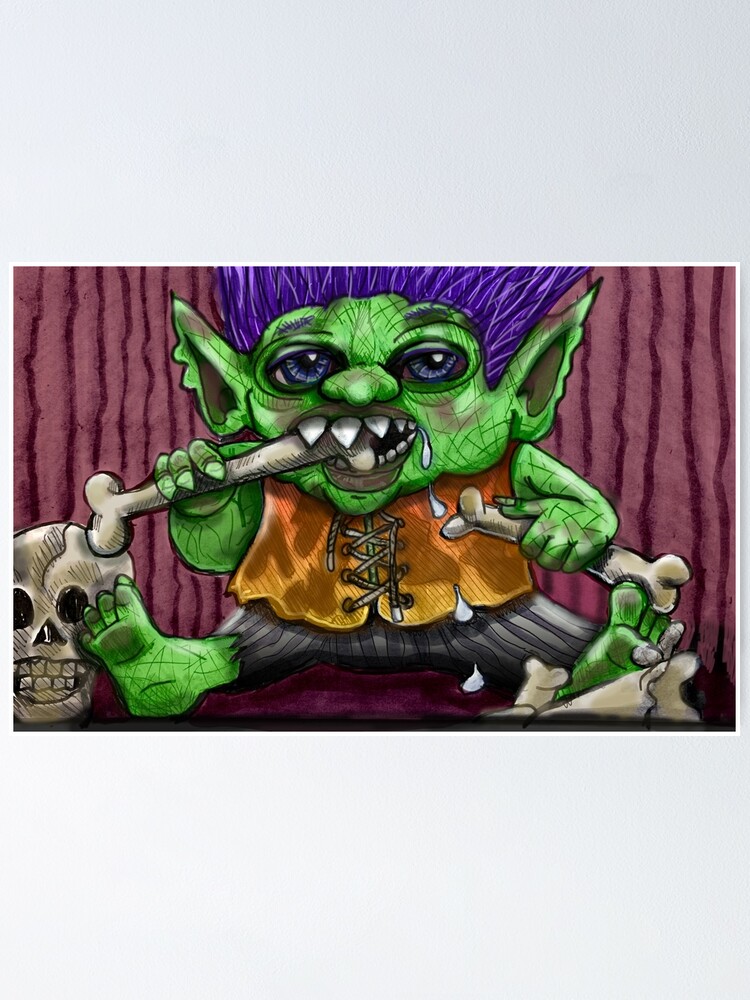 "Hungry Troll" Poster by lynnhsim | Redbubble
