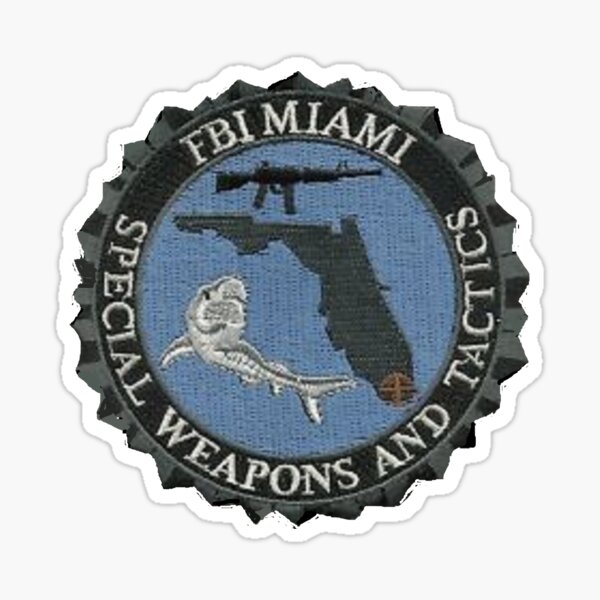 "FBI MIAMI SWAT" Sticker for Sale by coffeecountyjim | Redbubble