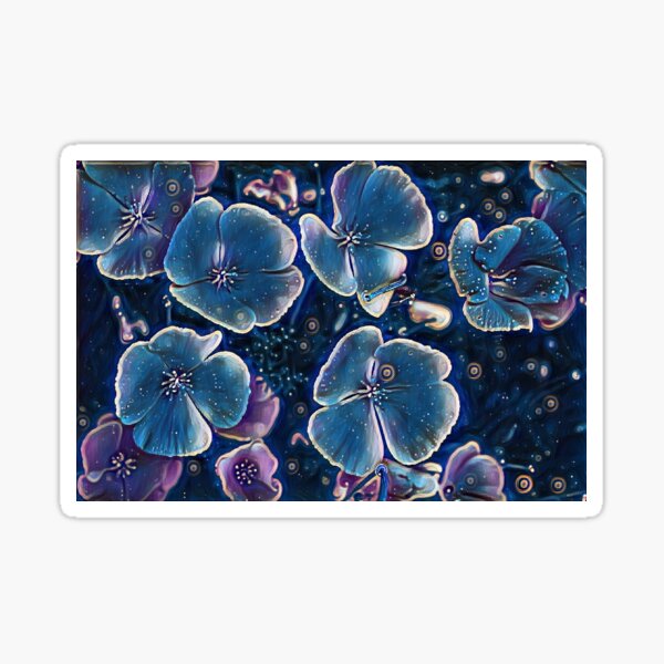 "starry night flowers" Sticker for Sale by 4-gabe | Redbubble
