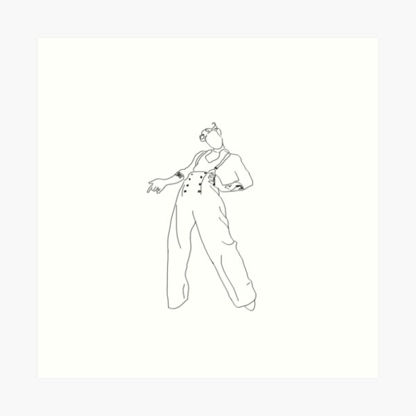 "Harry Styles Line Drawing" Art Print by abbymara5 | Redbubble