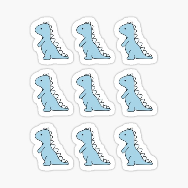 "blue dinosaur pack" Sticker for Sale by emmastickershop | Redbubble