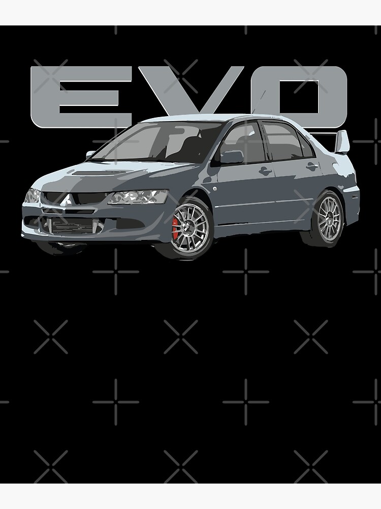 "graphite gray EVOLUTION VIII EVO 8 JDM Mitsubishi" Art Print for Sale ...