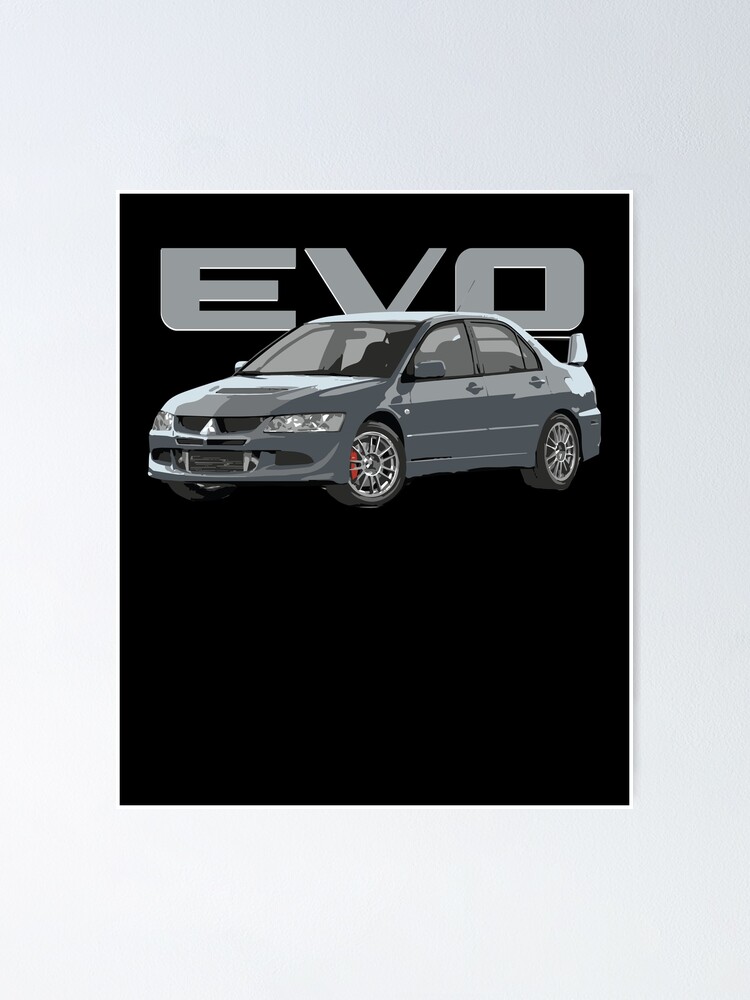 "graphite gray EVOLUTION VIII EVO 8 JDM Mitsubishi" Poster for Sale by ...