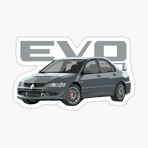 "graphite gray EVOLUTION VIII EVO 8 JDM Mitsubishi" Sticker for Sale by ...