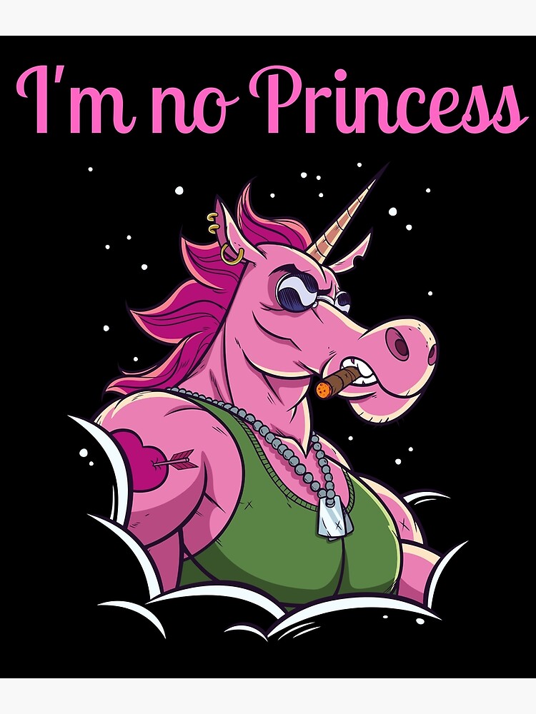 "Funny Im no Princess tough unicorn - army inspired strong women ...