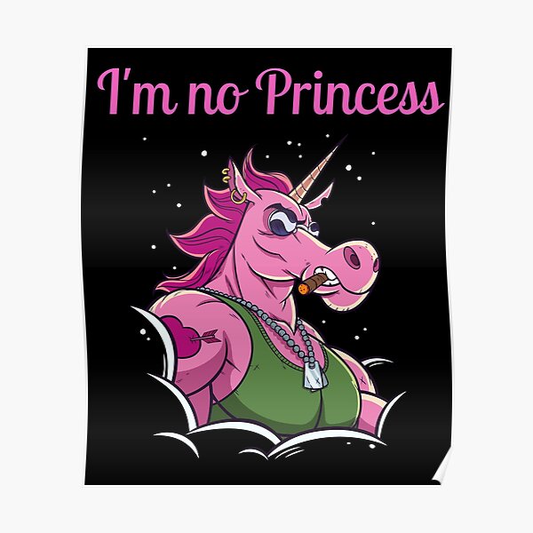 "Funny Im no Princess tough unicorn - army inspired strong women ...