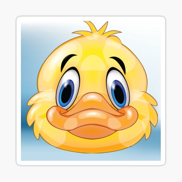 "cute and sad baby duck face" Sticker for Sale by IHCreates | Redbubble