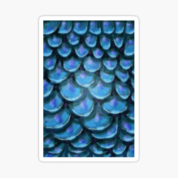 "Dragon ScalesTeal" Sticker for Sale by lynnhsim | Redbubble