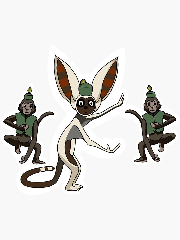 "Momo Dancing Monkeys" Sticker for Sale by engarci3 | Redbubble