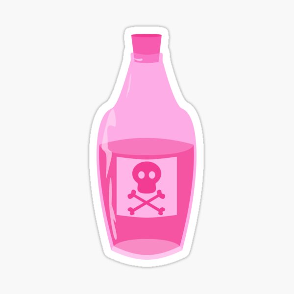 "Pink Poison Bottle" Sticker for Sale by dysperdis | Redbubble