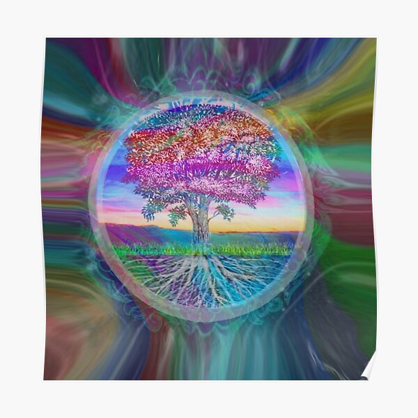 "Tree of Health (Rainbow Aura 2)" Poster by treeoflifeshop | Redbubble