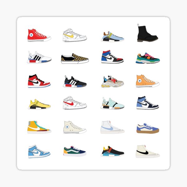 "shoes" Sticker for Sale by nbeltran | Redbubble