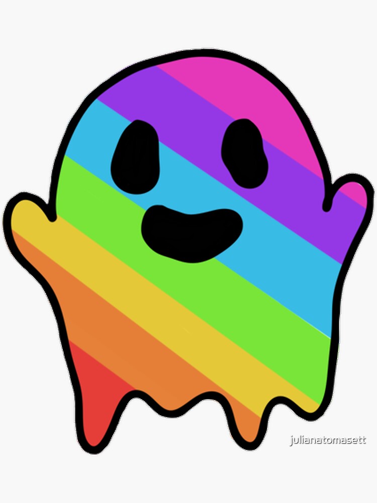 "rainbow ghost" Sticker for Sale by julianatomasett | Redbubble