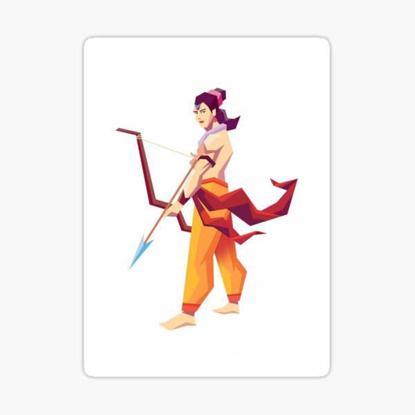 "Lord Ram" Sticker by sakshatpatil | Redbubble