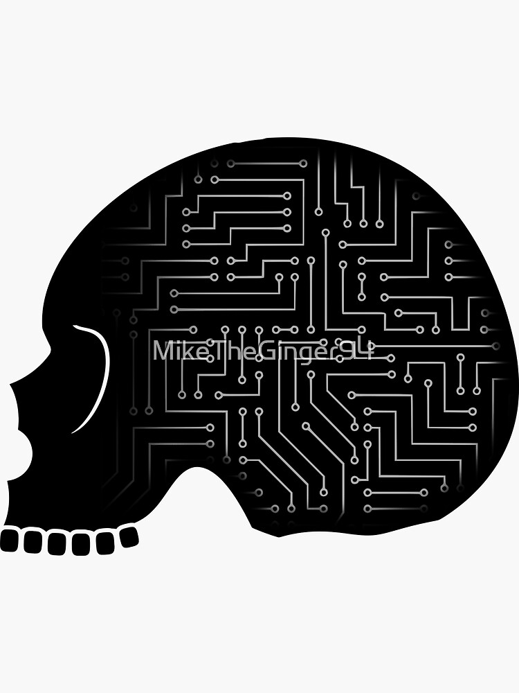 "Techno Skull" Sticker by MikeTheGinger94 | Redbubble