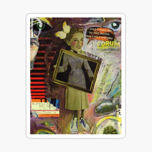 "Frame (collage and mixed media)" Sticker for Sale by Hanski2020 ...