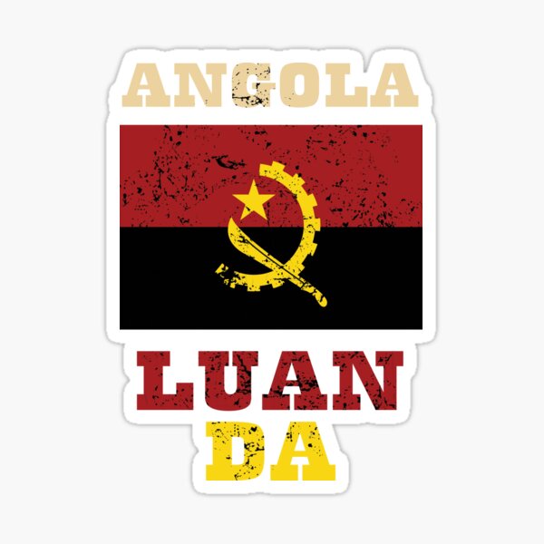 "Flag of Angola" Sticker by KewaleeTee | Redbubble